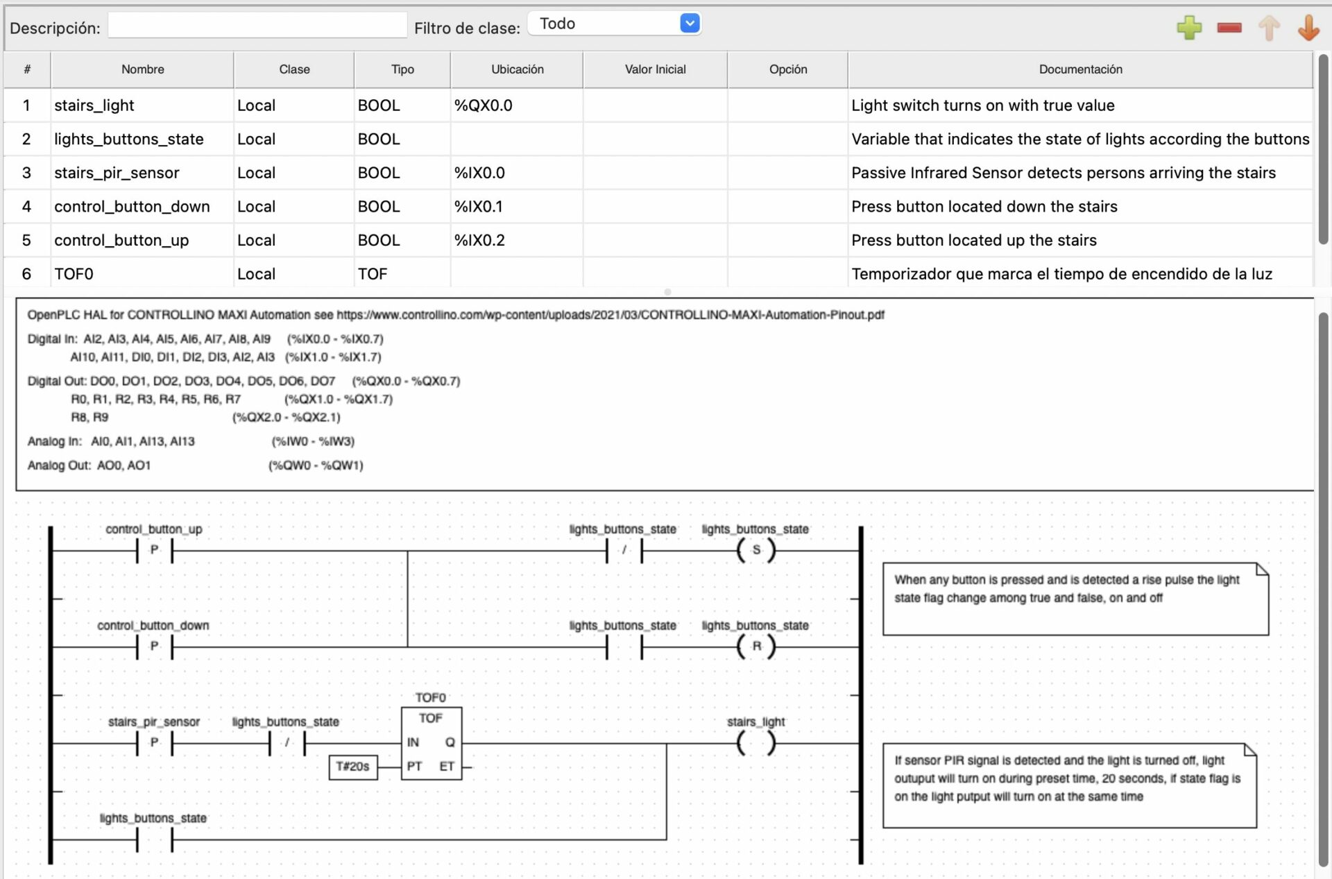 OpenPLC Staircase Light Control – CONTROLLINO